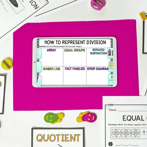Introduction to Division - 3rd Grade Math - 3.OA.A.2 - Printable & Digital