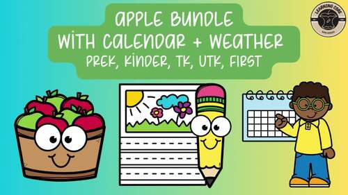 September Apples and Morning Work PreK Kindergarten First Grade TK UTK