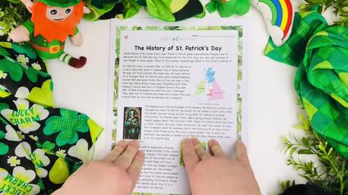 St. Patricks Day Ireland Clovers Rainbows Mega Reading Unit RI.2.5 Text ...