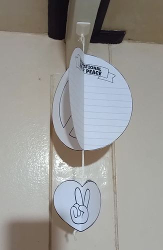 International Day of Peace Craft Coloring Page Flower Template ...