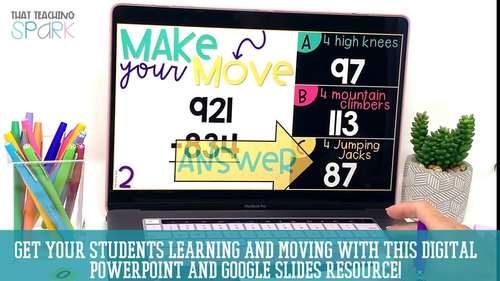 3 Digit Subtraction With Regrouping Make Your Move Digital Game | TPT