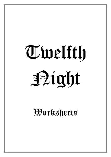 Shakespeare Twelfth Night Worksheets by Worksheet Whisperer | TPT
