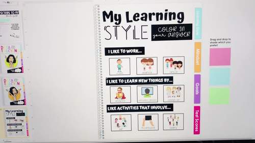 Data Tracking Digital Student Journal / Editable / Insert Bitmoji