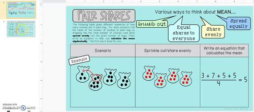 Exploring Mean with Fair Shares (A Measure of Central Tendency) by Math ...
