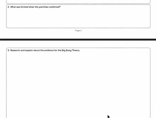 Montessori Astronomy: Timeline of the Universe Worksheet | TPT