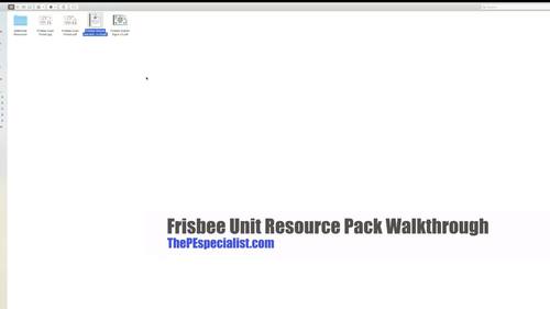 Frisbee Unit Plan Resource Pack for PE Class by The PE Specialist