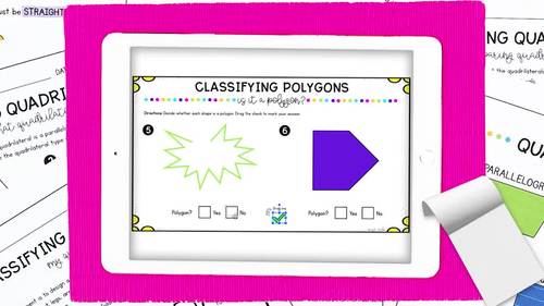 Classifying Quadrilaterals - 3rd Grade Math Unit - Print & Digital ...