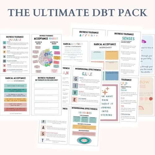 DBT flash cards, anxiety cards, BPD, DBT, coping skills, coping strategies