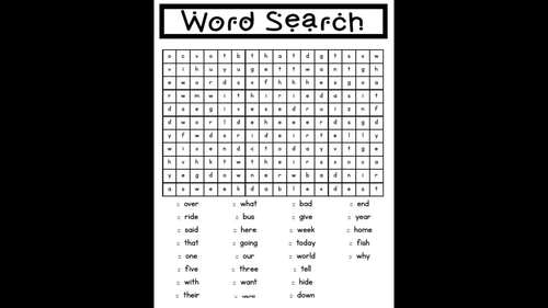 Fountas and Pinnell Sight Word Practice Pages Second Set of 25 Words