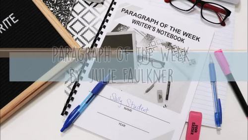 Paragraph of the Week, Writing Prompts, Middle School Set 1, Print/Digital