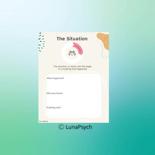 CBT Model Worksheets | Cognitive Behavior Therapy | Psychology | Counseling