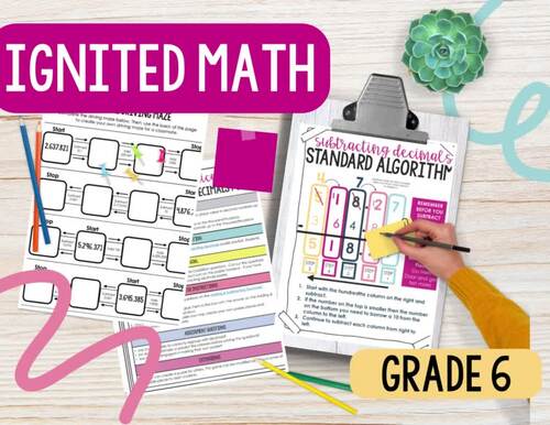 Grade 6 Ignited Math - FULL YEAR Spiral Math Bundle - Ontario Math ...