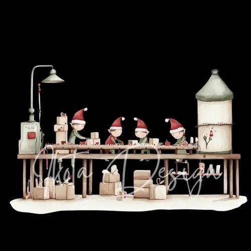 Santa's Workshop Clipart by Ikota Design | TPT