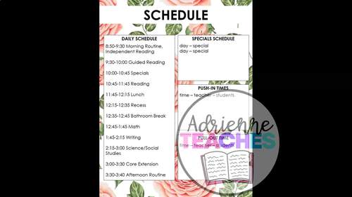 Maternity Leave & Extended Leave Binder, Editable in PowerPoint, Floral ...