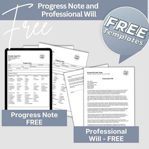 Therapy Private Practice BUNDLE Therapy Notes & Policy Forms, Google Doc