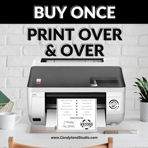 Soccer "Would You Rather" Team Building Printable PDF Game Activity