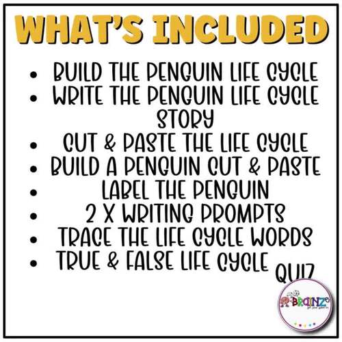 Penguin Life cycle for Grades K-3 | Penguin Fun Activities and Crafts