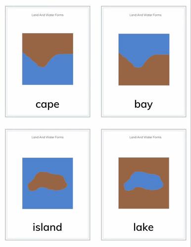 Montessori Geography - Land & Water Forms by VMI Montessori Store