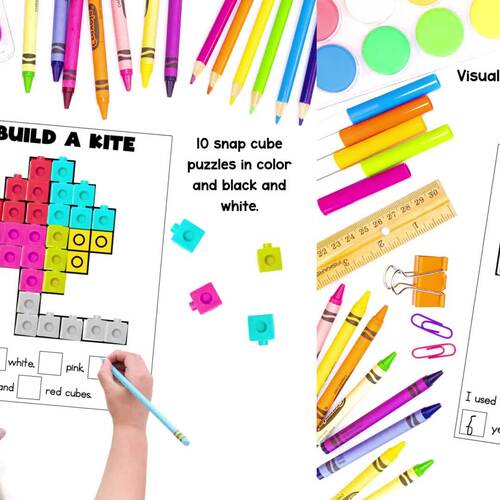 Snap Cube Puzzles Spring Math Centers FLASH 50% OFF by I Love 1st Grade
