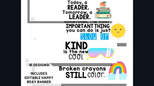 GIF Animated Growth Mindset Google Classroom Banners Headers Distance ...