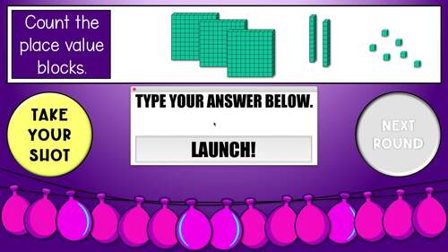 Place Value to 999 Interactive Powerpoint Game | Carnival Balloon Pop