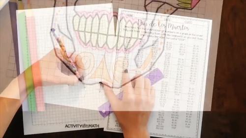 Day of the Dead Día de los Muertos Sugar Skull Coordinate Graphing Picture