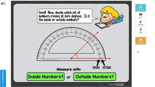 Measuring Angles with a Protractor | Boom™ Cards by Math is FUNdamental