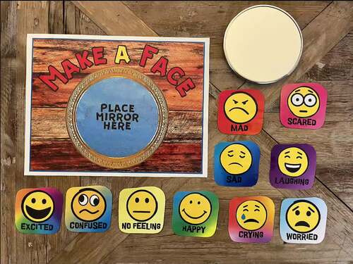 Emotion Card Preschool Activity SEL Sensory Bin Feelings Cards Facial ...