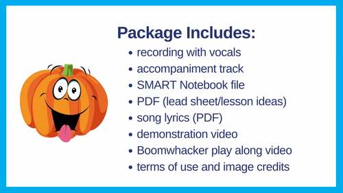 Halloween Song Package: Pumpkin Song Dramatization: with Boomwhacker ...