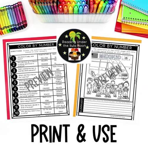 Mexikid by Pedro Martin Color by Number by Reading Under the Hula Moon