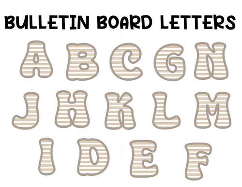 Printable Boho Bulletin Board Letters, Alphabets for Kids, Decorative ...