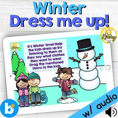 Winter Dress me up Auditory Memory Boom Cards by Teacher Kimmy | TPT