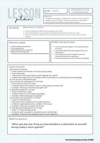 Music Icebreaker & Team-Building Game Cards | Back-to-School Community ...