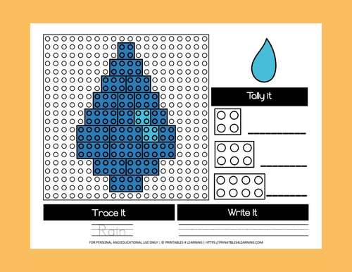 Spring Building Block Mats by Printables 4 Learning | TPT