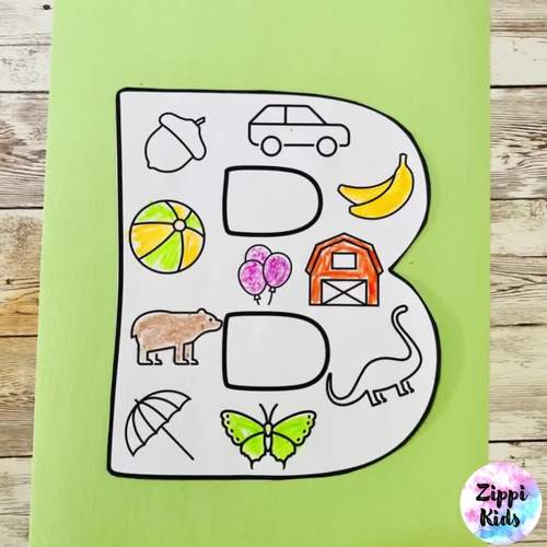Letter Sound Phonics Coloring Craft, Beginning Sound Alphabet Coloring ...