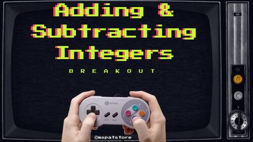 Adding and Subtracting Integers Breakout Game by Ms Pat Store | TPT