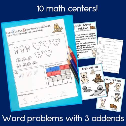 Winter Polar Tangrams Measurement Graph Time Add Subtract Math Centers ...
