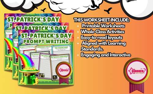 St Patrick’s Day Writing Prompts Activities 3rd,4th,5th,6th,7th,8th,9th ...