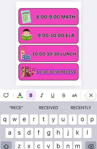 Daily Schedule and Routine Printable, Classroom Schedule for Board