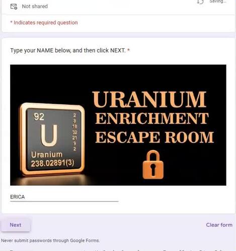 Uranium Enrichment Escape Room | Nuclear Chemistry STEM Activity