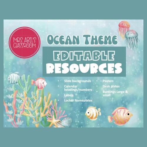 Ocean Theme PowerPoint Editable Resources Decor | Mrs. Abel's Classroom