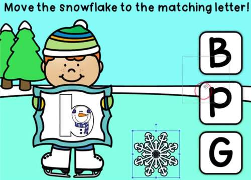 Winter ABC Alphabet Letter Matching Uppercase and Lowercase January ...