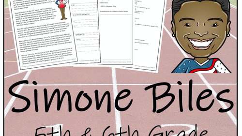 Simone Biles Close Reading Comprehension Activity | 5th Grade & 6th Grade