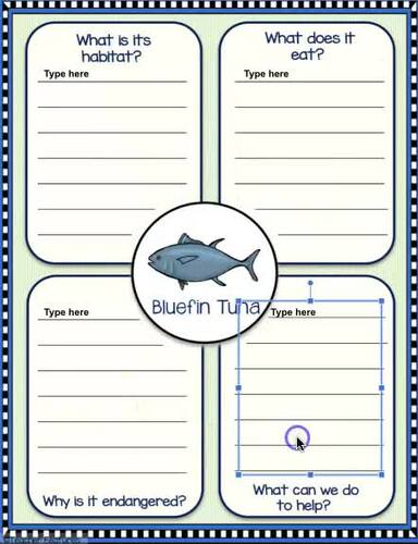 ANIMAL RESEARCH WRITING PROJECT Graphic Organizer REPORT TEMPLATE ...