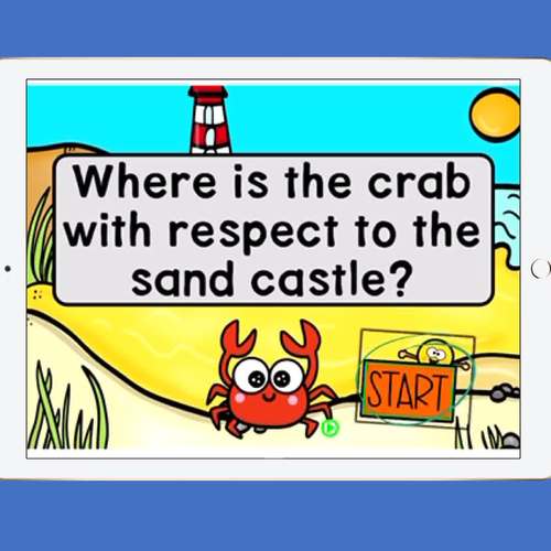 Prepositions of place at the beach Boom cards | English grammar and ...
