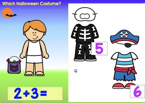 Boom Cards Halloween Math ADDITION FACTS TO 20 - CHOOSING HALLOWEEN ...