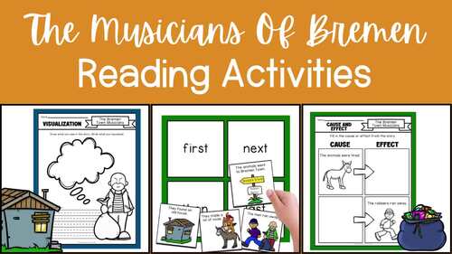 Bremen Town Musicians Reading Comprehension Activities | TPT