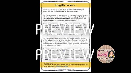 Spatial Placement of Letters - Chicken, Giraffe and Monkey Letters - 3 ...