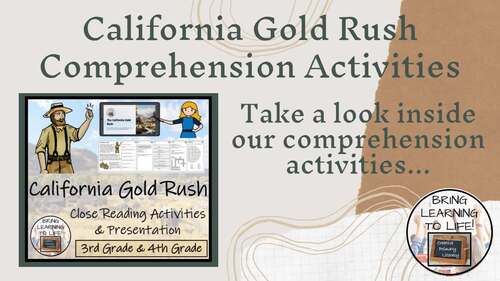 California Gold Rush Close Reading & Comprehension Activities | 3rd–4th ...