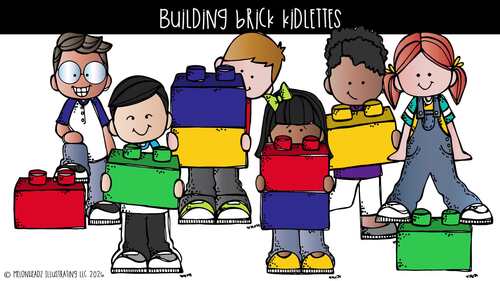 Building Brick Kidlettes clip art, Math, Construction Bricks Mini